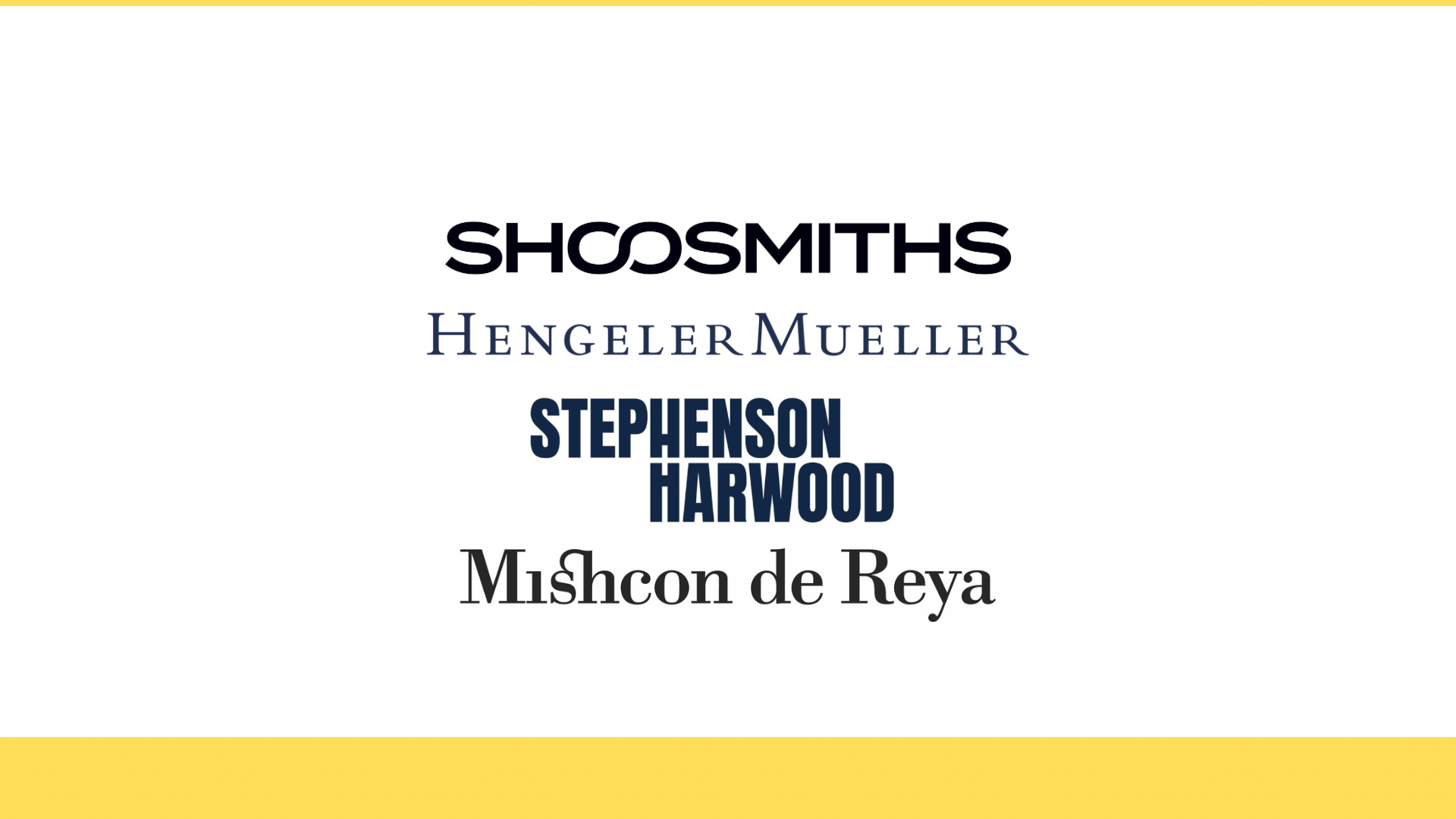 Shoosmiths, Hengeler Mueller, Stephenson Harwood, Mishcon de Reya Act ...